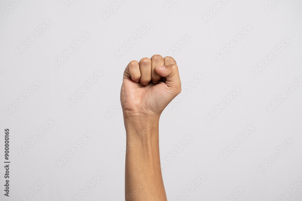 Deaf alphabet letter S by hand. Letter 'S' in sign language, isolated ...