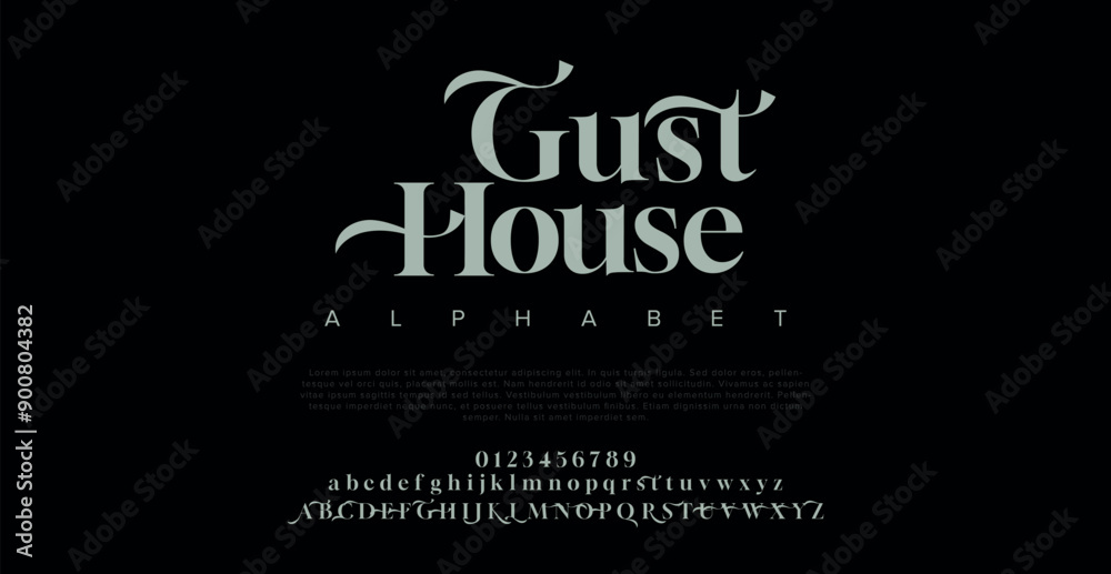 Gust Modern Font. Sans Serif Font. Regular Italic Uppercase Lowercase ...
