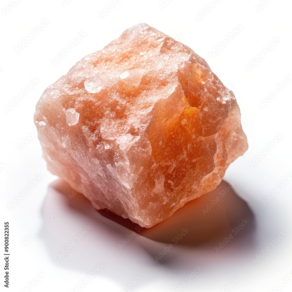 Unique Pink Himalayan Salt Chunk Displayed on Dark Background With ...