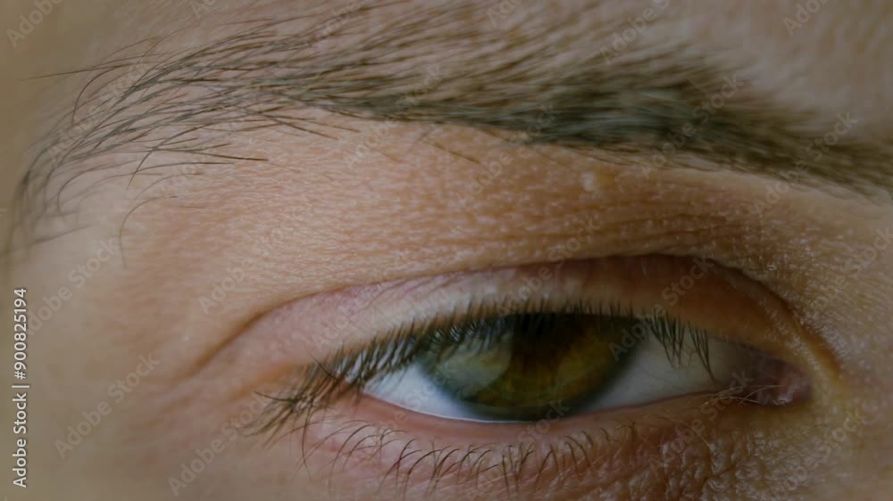 Brown eyes. Close-up of the eye and pupil. Human eye. Body part ...