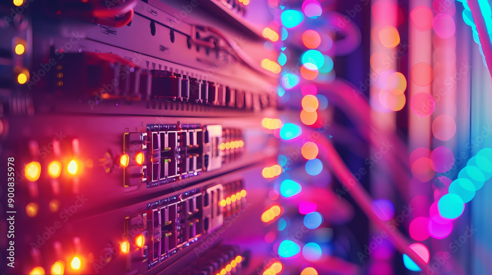 Network cable data server center, centralized network, local area ...