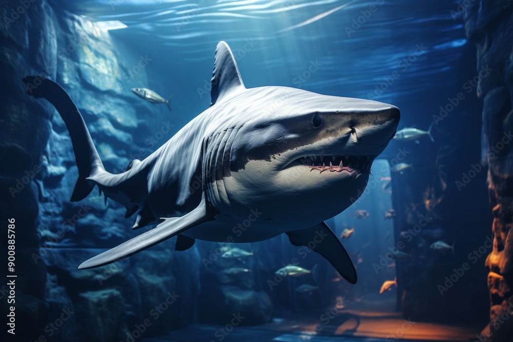 Marine life exploration underwater beauty of australian coral reef with ...