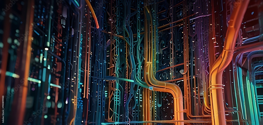 Data Spectrum A colorful spectrum of data waves flowing through a ...