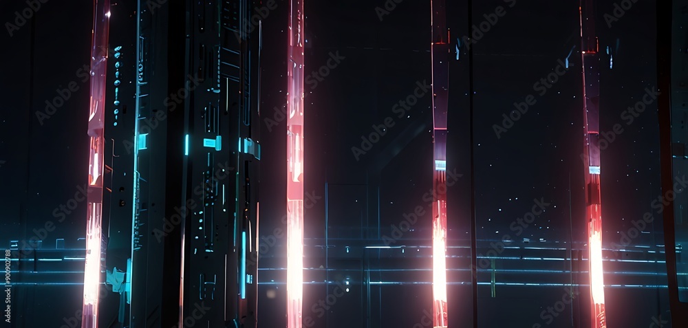 Techno-Light Source A futuristic light source with holographic controls ...