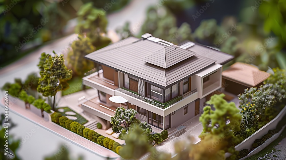 Volumetric project of house Layout of a house with an open roof ...