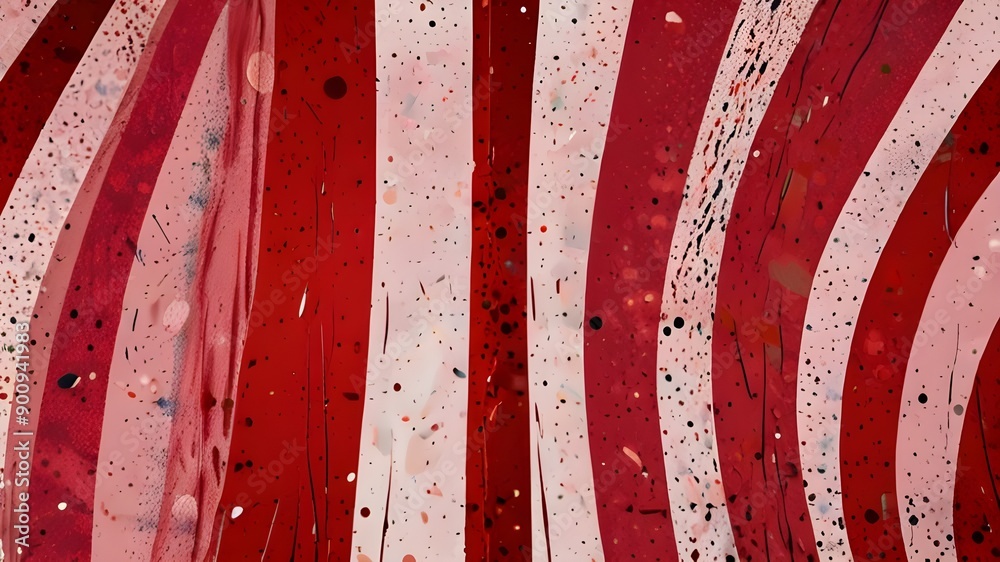 Abstract bright red striped retro comic background with halftone ...