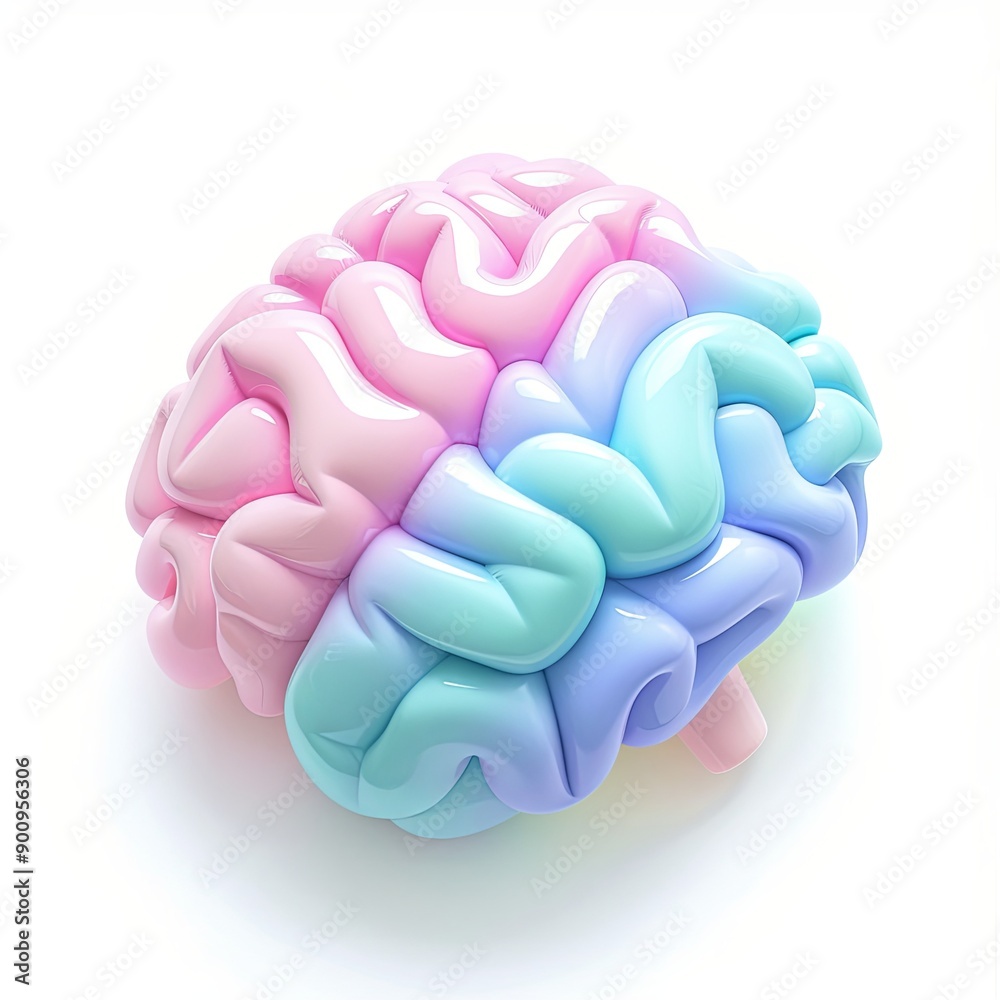 Innovative Inflatable Brain Icon with Air Stuffed Toys, Representing ...