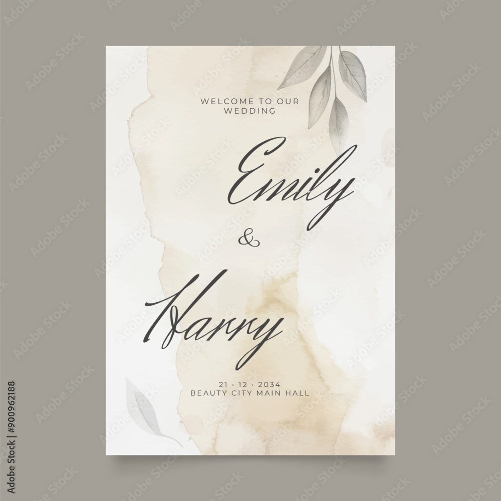 Wedding poster for welcome sign. Template welcome poster. Vector ...