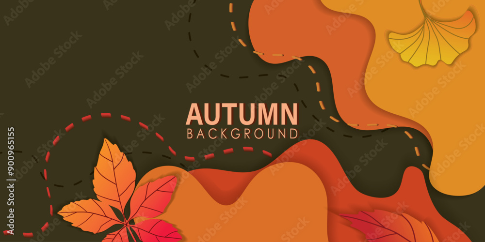 Vector backgrounds for autumn theme with leaves and place for text ...