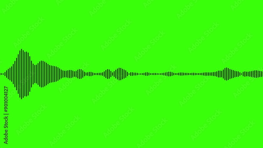 Animation Video Abstract Audio Visualizer Polar Effect Audio Spectrum Green Screen Sound Wave