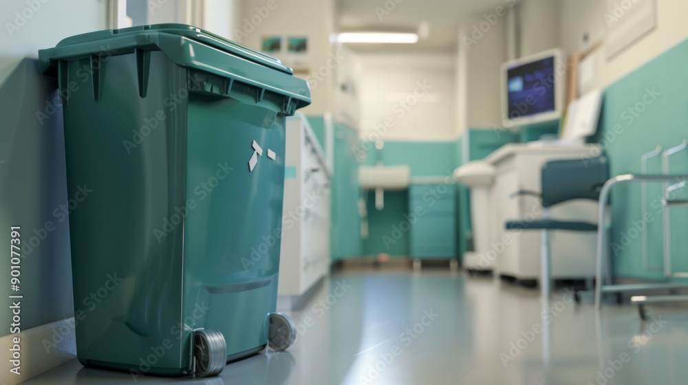 Safeguarding Health CloseUp of Medical Waste Disposal Container ...