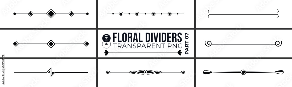 Line dividers. Decorative swirl text separators, vintage divider ...