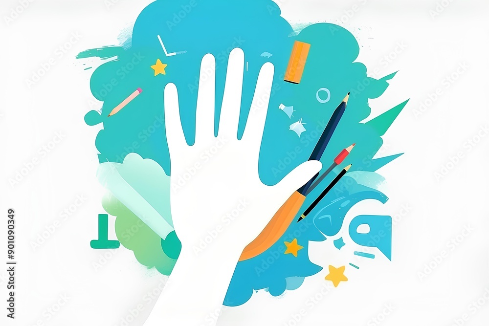 Open Hand, Infinite Possibilities: A white open hand, symbolizing ...