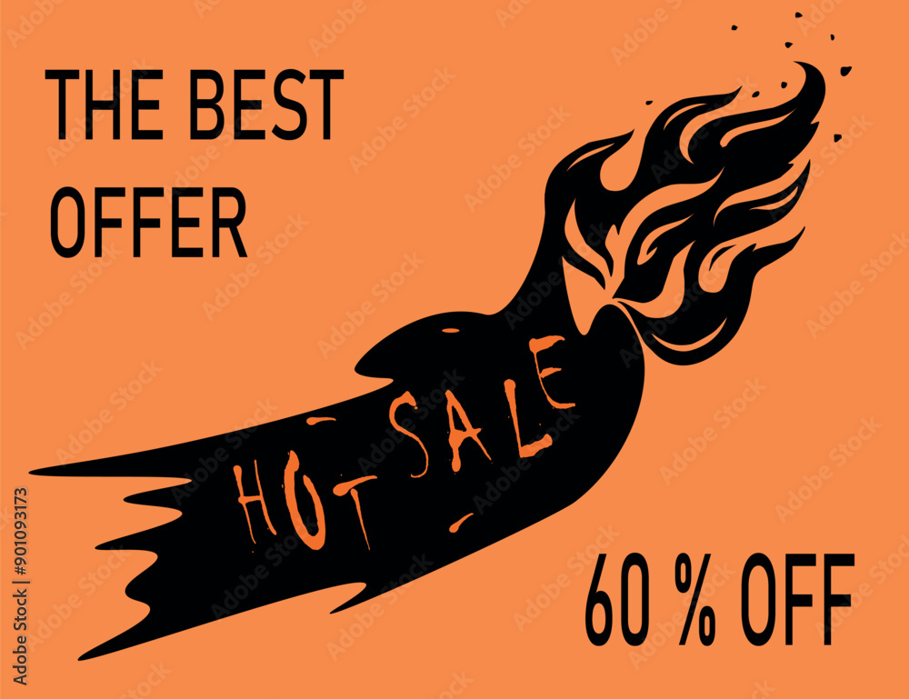 Fire discount. Hot sale. Store shopping. Best special offer percent ...