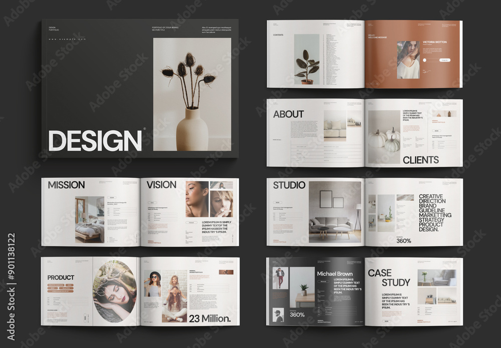 Design Portfolio Layout Stock Template | Adobe Stock