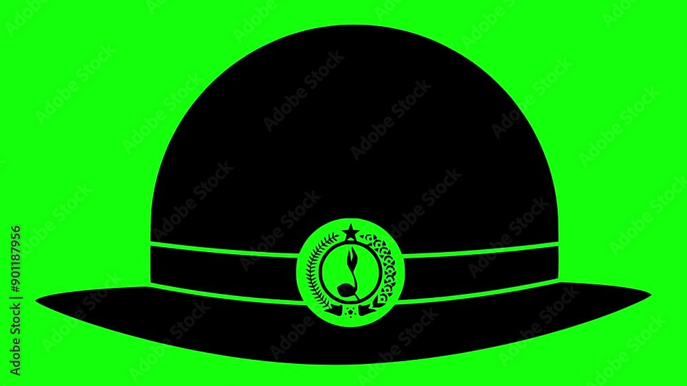 hat illustration video animation boy uniform scout silhouette camp logo ...