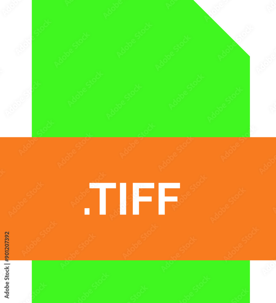 TIFF File extension icon fill crisp corners with symbol Stock Vector ...