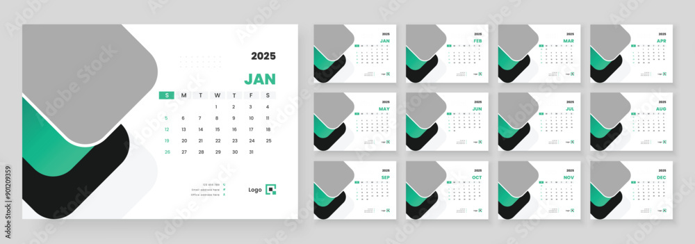 Desk Calendar 2025 Or Monthly Weekly Schedule New Year Calendar 2025 ...