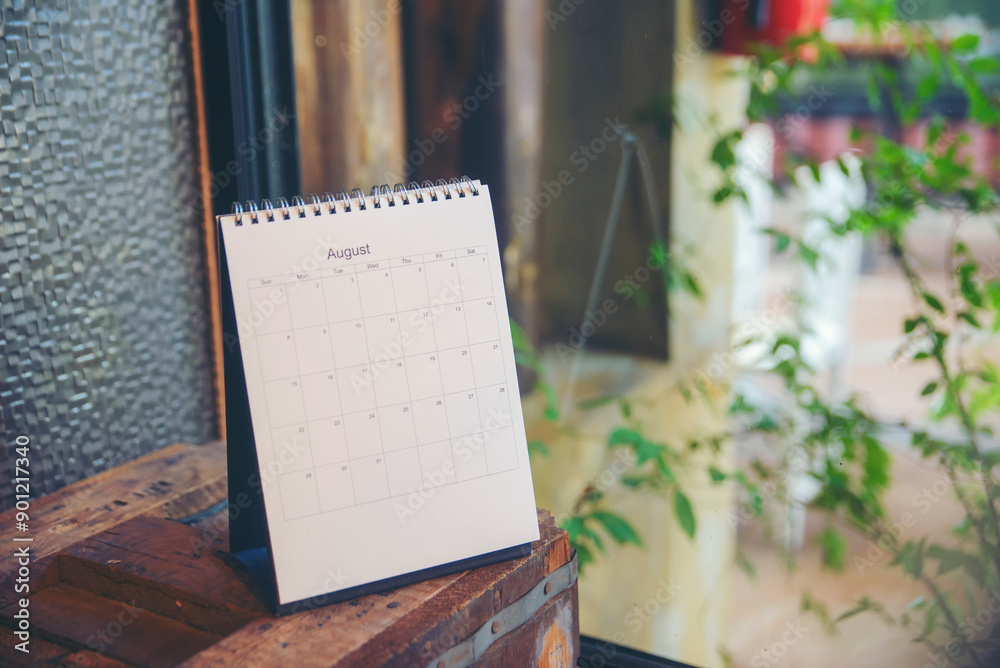 Calendar desk placed on business table. Desktop Calender for Planner to ...