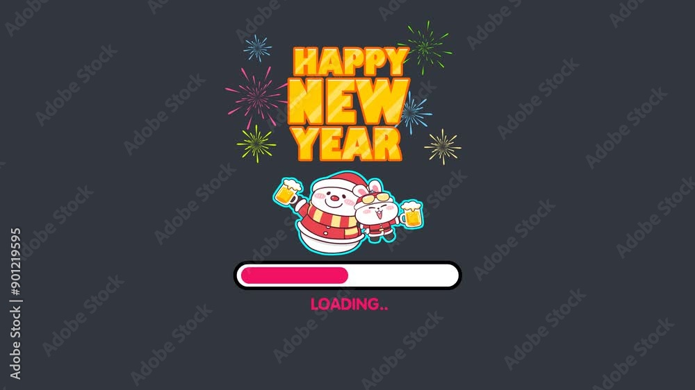 Loading Cartoon Animation Video on Black and Green Screen Background ...