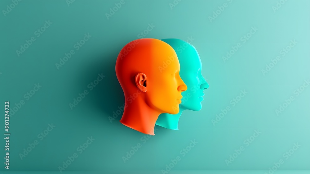 Unlocking Mind Power - Self-Awareness Concept in Triadic Color Scheme ...