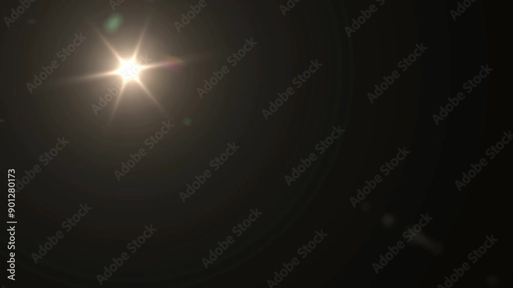 White optical shine light lens flares flickering animation background ...