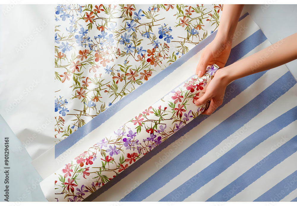 Mockup Paper Roll Pattern. Ai Generated Stock Template | Adobe Stock