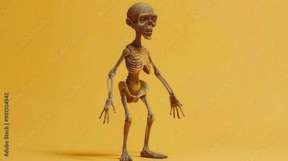 Famine Figure A stylized illustration of a person emaciated by hunger ...