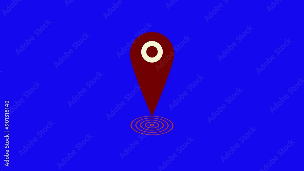 Abstract location icon animation. location pin mark, Address icon ...