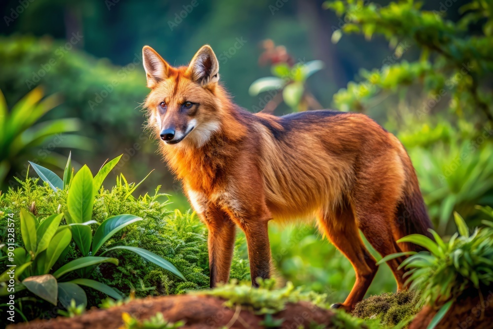 Majestic lobo guará roams freely in its natural habitat, showcasing its ...