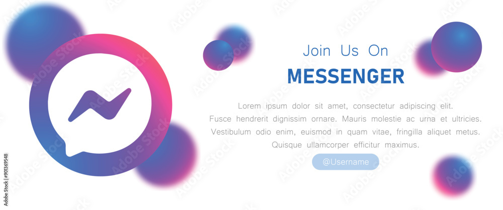 join us on messenger. messenger logo social media icon button in ...
