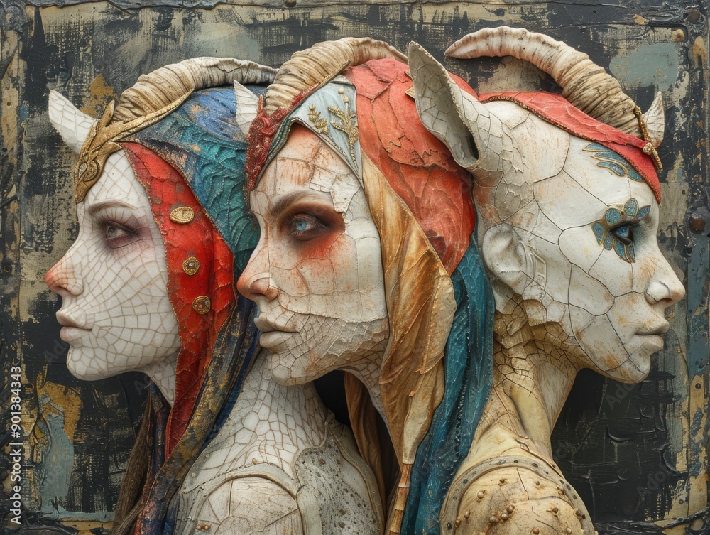 Collaborators shapeshifting between human and animal forms, each ...