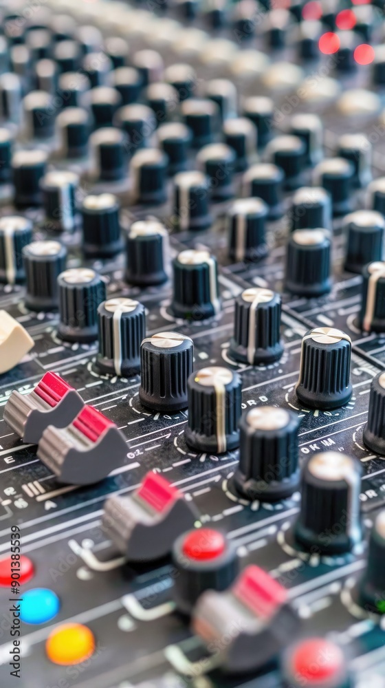 Exploring the Intricate Details of a Professional Audio Mixing Console ...