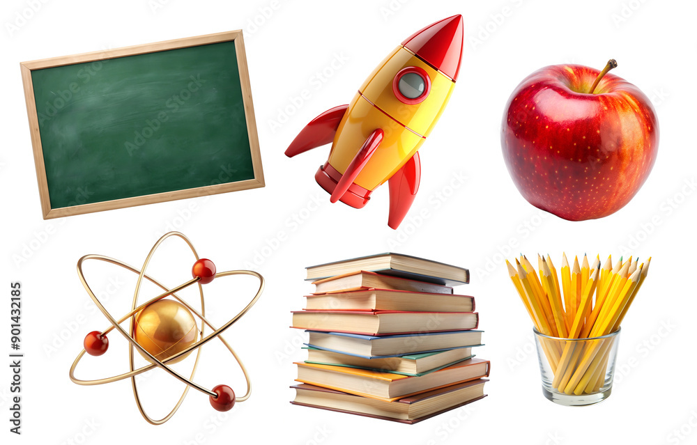 Back to School PNG Set. Collection with school elements isolated on ...