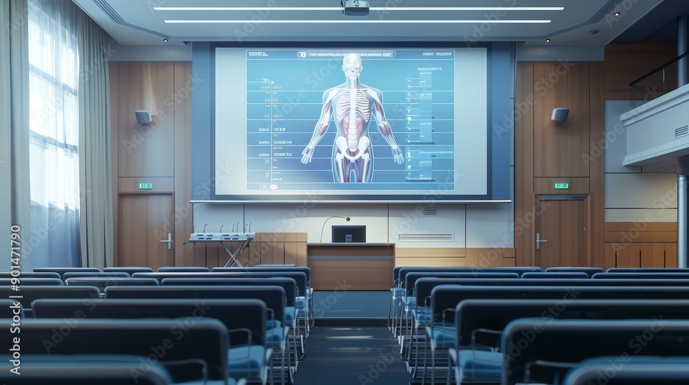 Empowering Education Medical University Lecture Podium with Anatomical ...