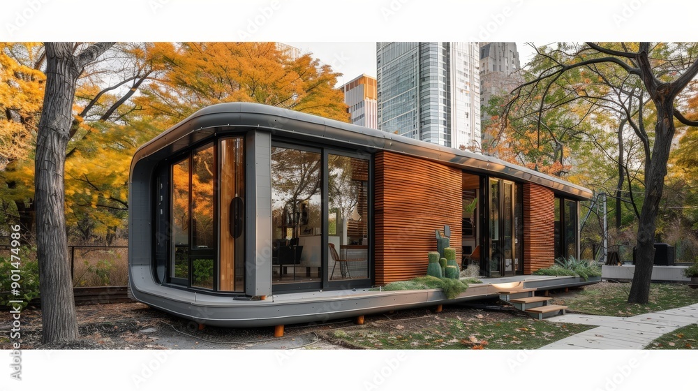 Write about the innovative use of modular construction in a 3D-printed ...