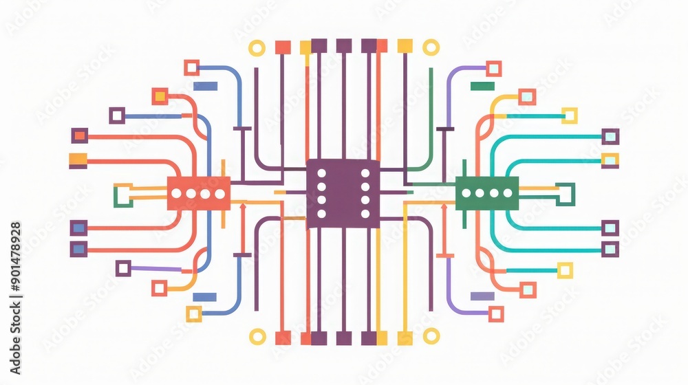 Diagram of a logic gate circuit, illustrating the function of AND, OR ...