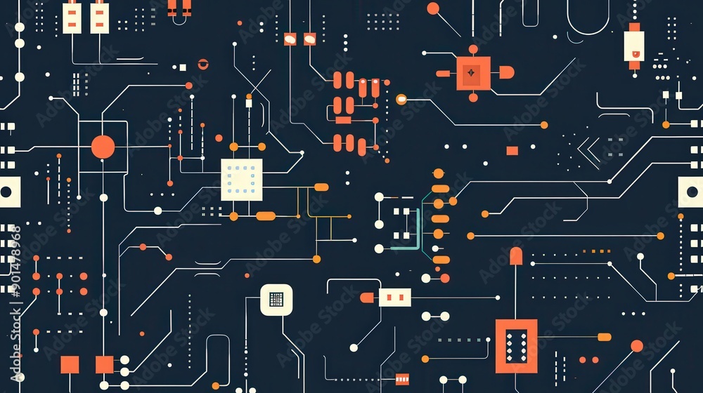 Diagram of a logic gate circuit, illustrating the function of AND, OR ...