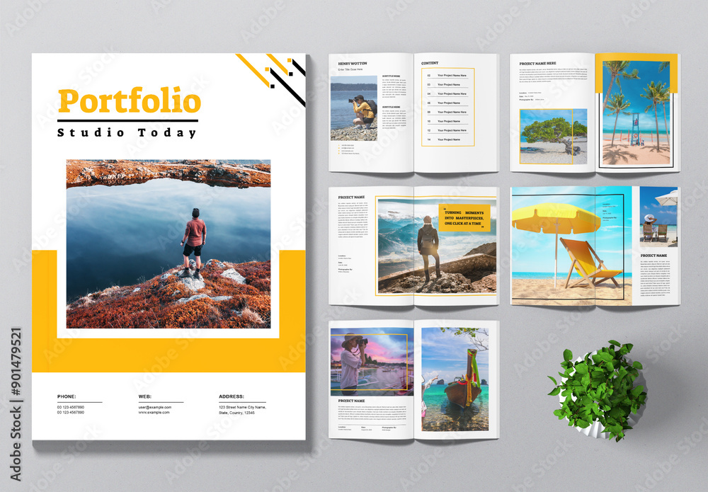 Portfolio Magazine Layout Stock Template | Adobe Stock