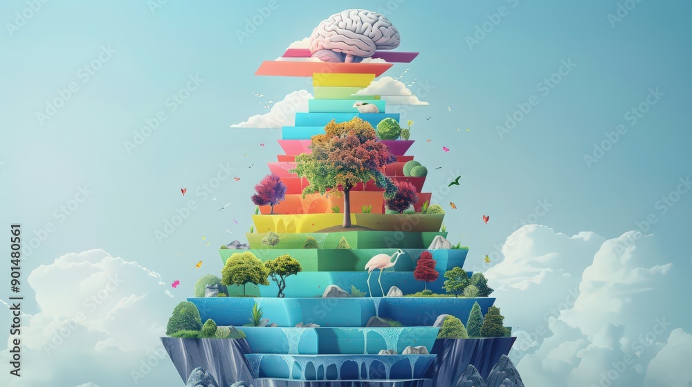 Diagram of a psychological development model, featuring key theories ...