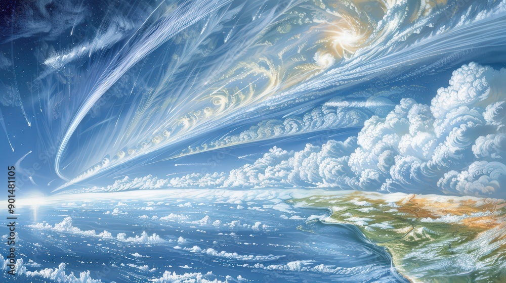 Diagram of the jet stream, illustrating its role in influencing weather ...