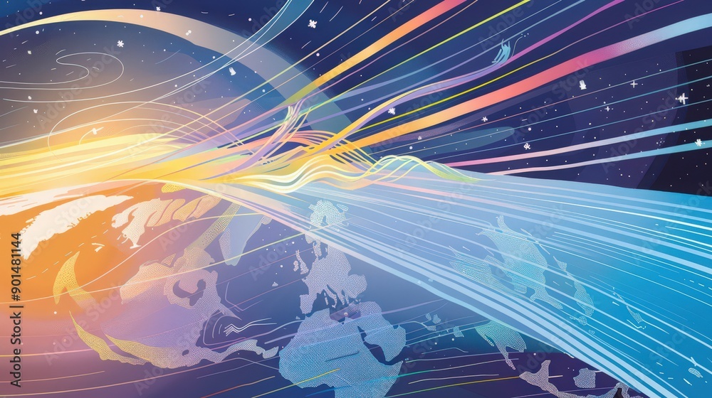 Diagram of the jet stream, illustrating its role in influencing weather ...