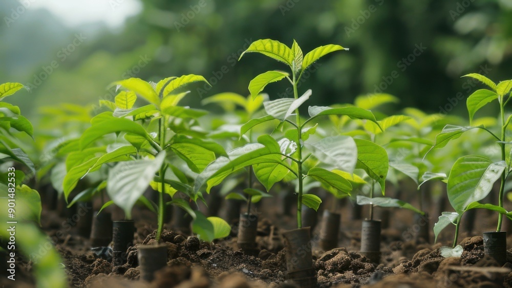 Reforestation: Planting trees in deforested or degraded areas to revive ...