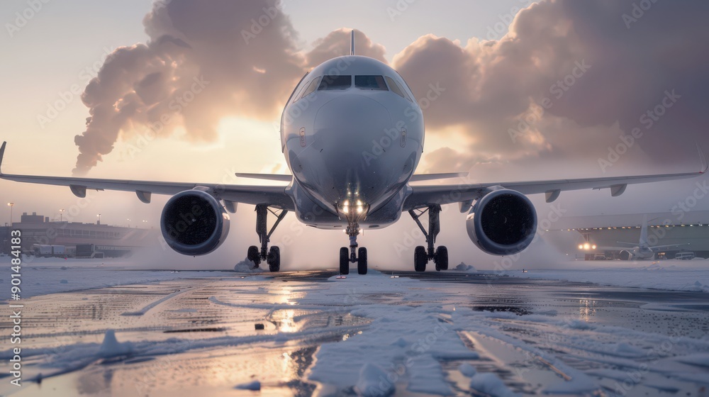 Showcase an airplane with advanced de-icing systems that automatically ... Showcase an airplane with advanced de-icing systems that automatically ...