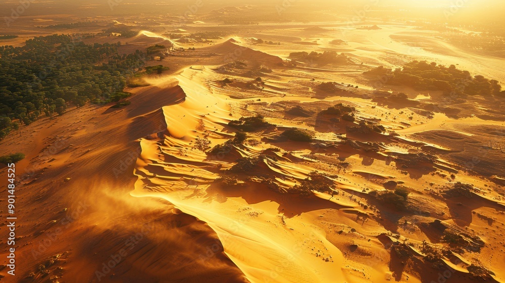 Desertification: The transformation of fertile land into desert, often ...