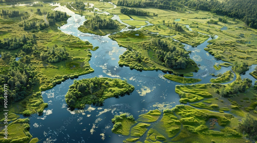 Watershed: An area of land that directs water flow into different ...
