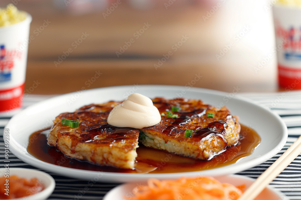 A dollop of creamy Kewpie mayonnaise adds a finishing touch to a savory ...