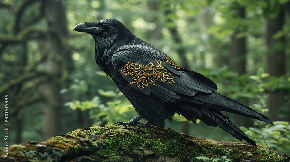 The Symbolism of a Raven with Golden Feathers in Celtic Mythology ...