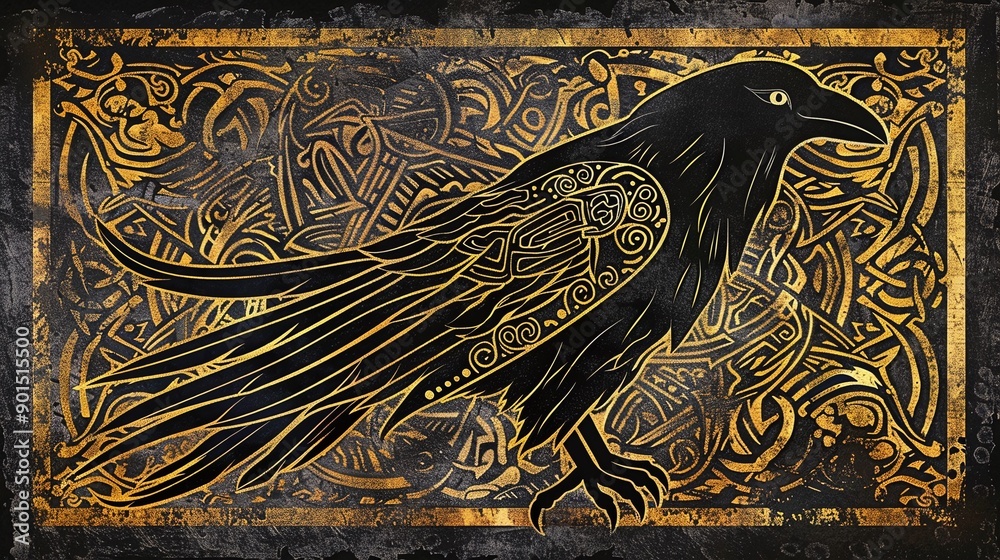 The Symbolism of a Raven with Golden Feathers in Celtic Mythology ...