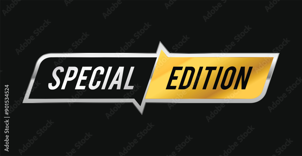 Special edition text with elegant luxury and minimalist frame design ...